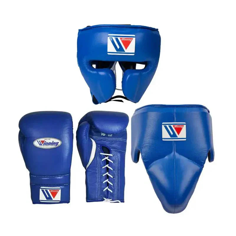 Winning boxing gloves set, Winning BLUE Boxing Gear, Winning Head Guar ...